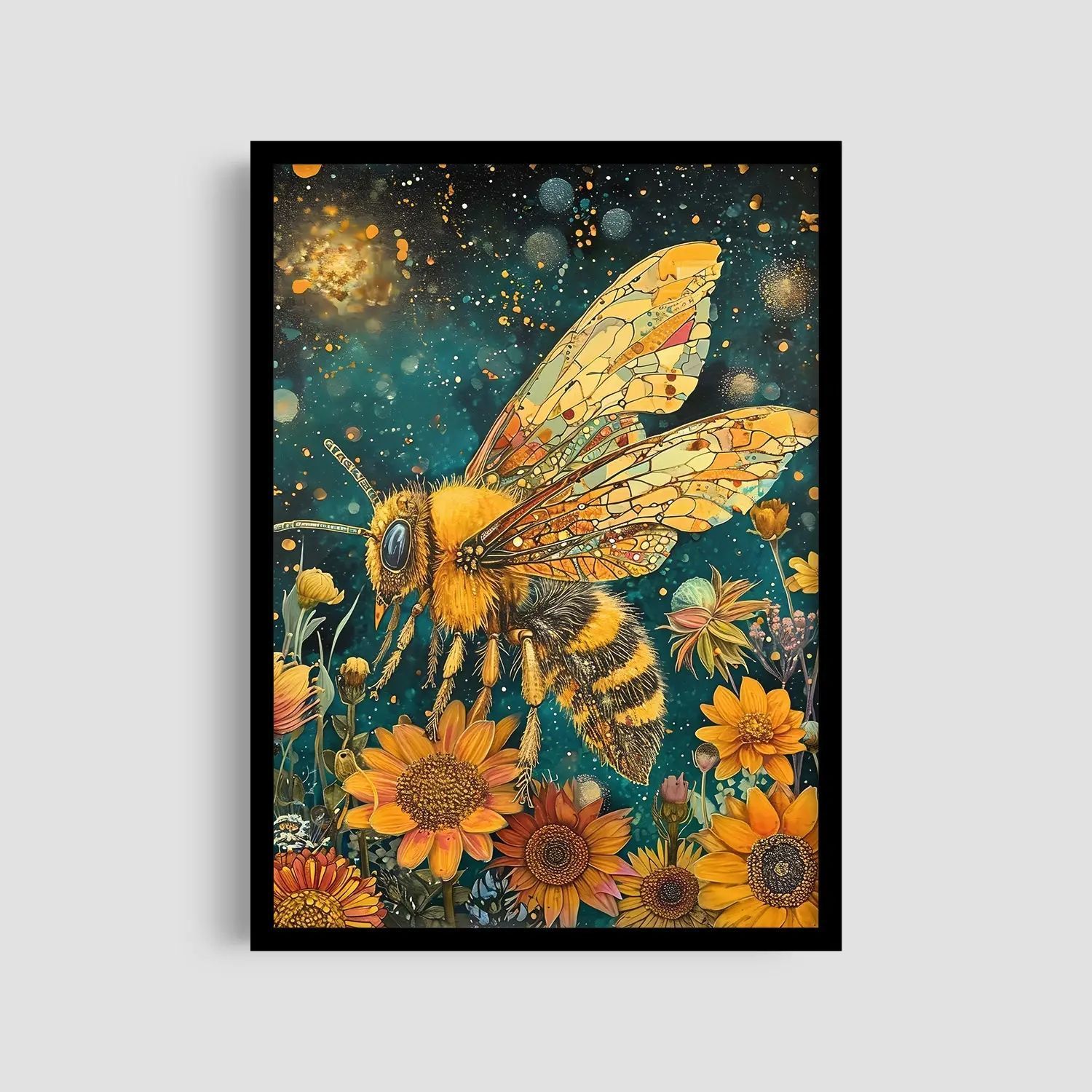 Купити Постер "Space Bee" A4 (29.7x21 cm) картина на полотні Без рамки ...