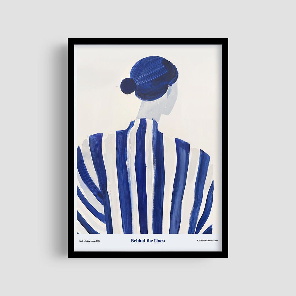 Купити Постер "Blue Stripes Back" A4 (29.7x21 cm) картина на полотні ...