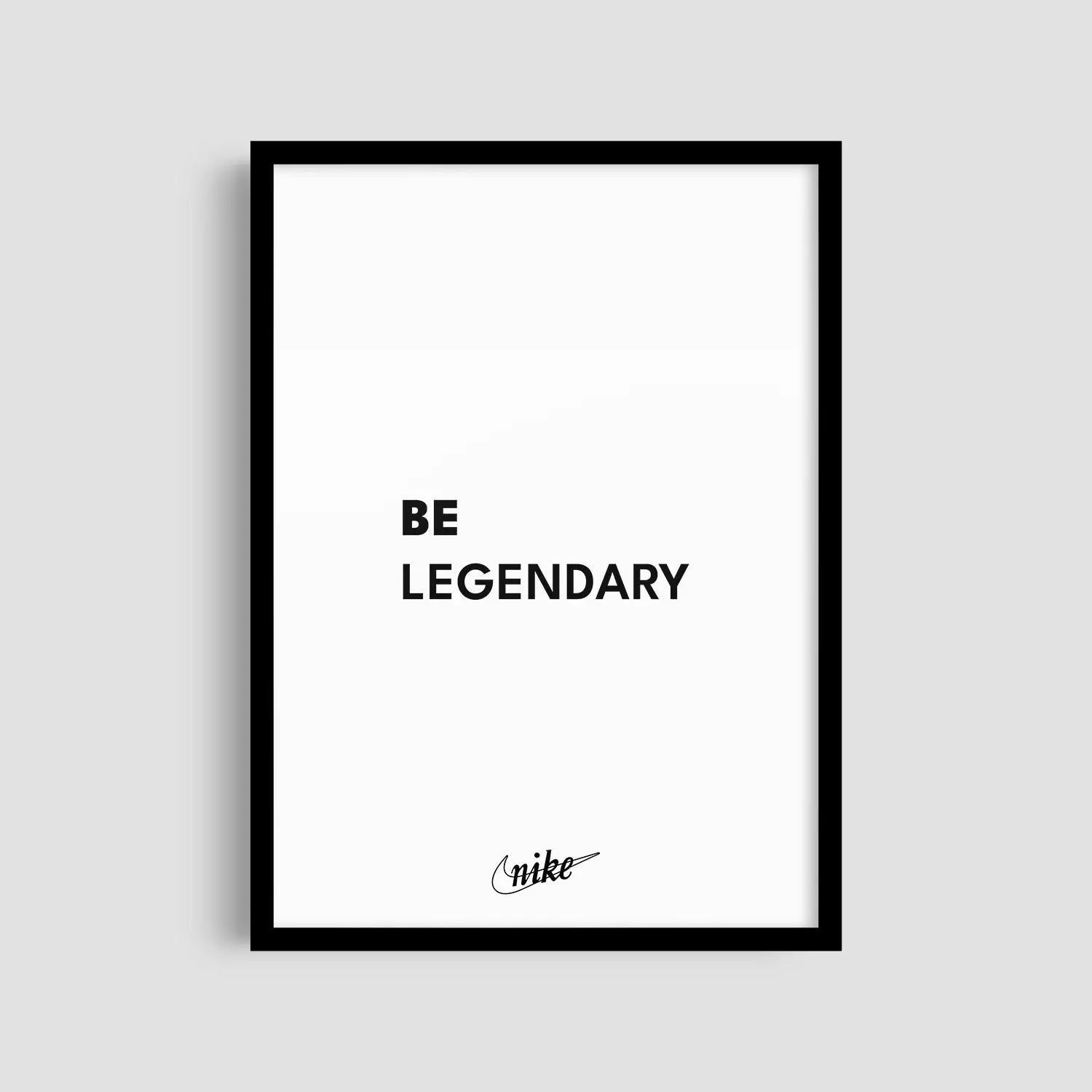 Купити Постер "Be Legendary White" A4 (29.7x21 cm) картина на полотні ...